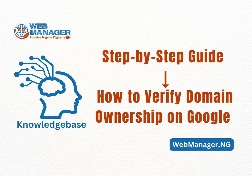 Domain Ownership Verification on Google - HOSTAFRICA